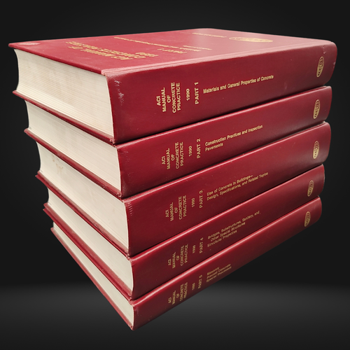ACI Manual of Concrete Practice 1990 - 5 Volume Complete Book Set ...