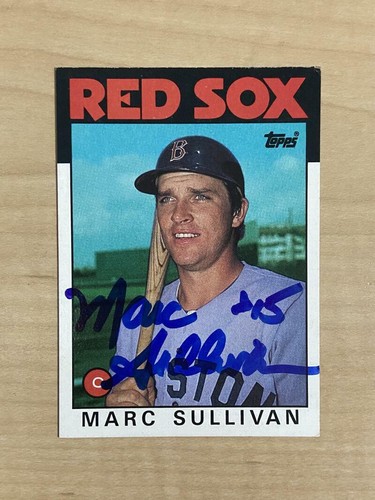 MARC SULLIVAN BOSTON RED SOX SIGNED AUTOGRAPHED 1986 TOPPS CARD #529 W ...