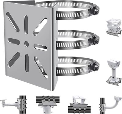 Universal Wall Mounting Bracket with 3 Loops, Stainless Steel Vertical ...