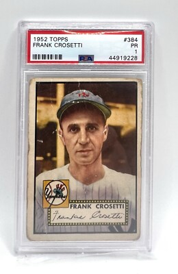 1952 Topps - High # #384 Frank Crosetti - PSA 1 | eBay