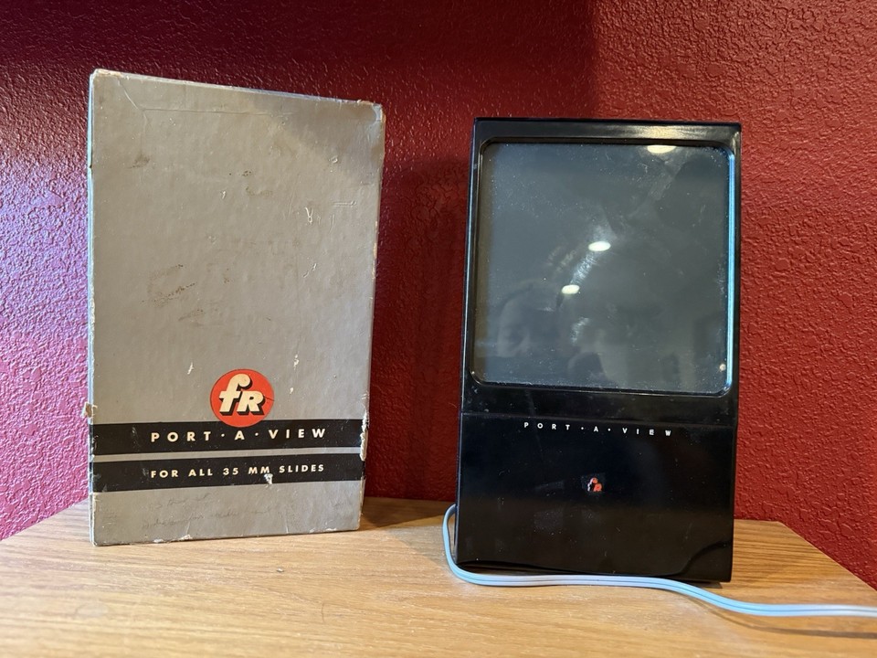 Port A View Portable Slide Viewer with Original Box 35 MM SLIDES Works ...