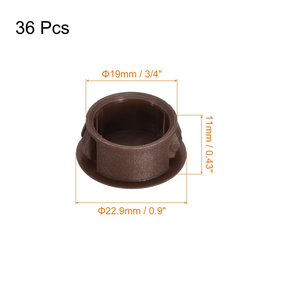 36Pcs 19mm(3/4") Plastic Hole Plugs Panel Flush Type Knockout, Brown | eBay