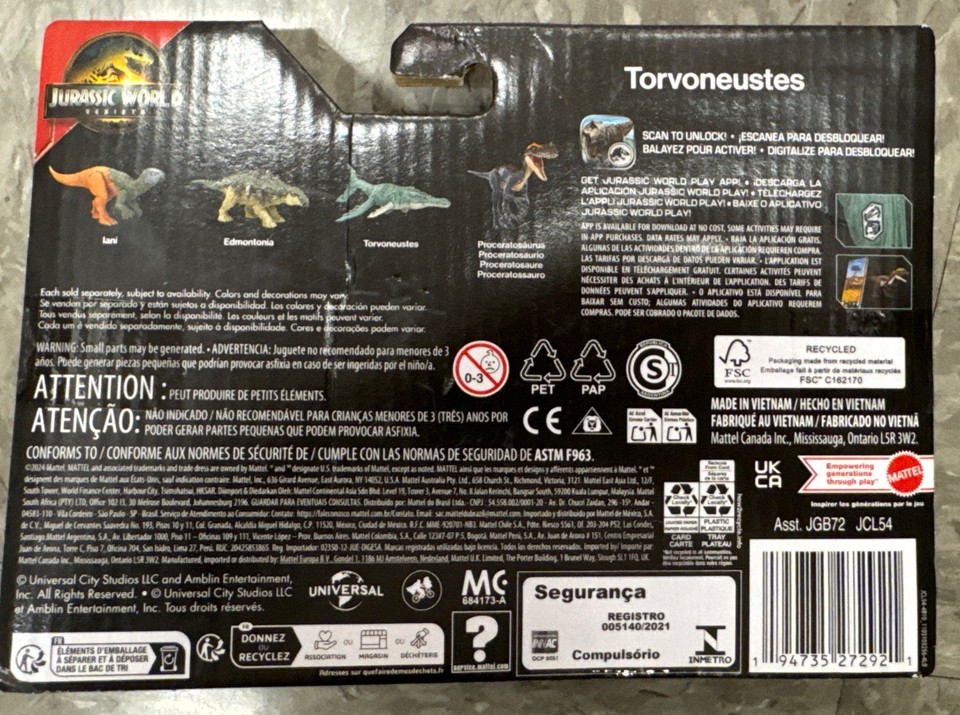 Jurassic World Rebirth Torvoneustes Frenzy Pack - Mattel 2025 - BRAND ...