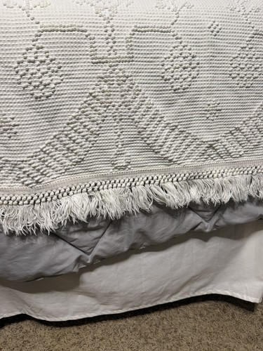 Vintage White Bates George Washington Choice Queen Bedspread Hobnail | eBay