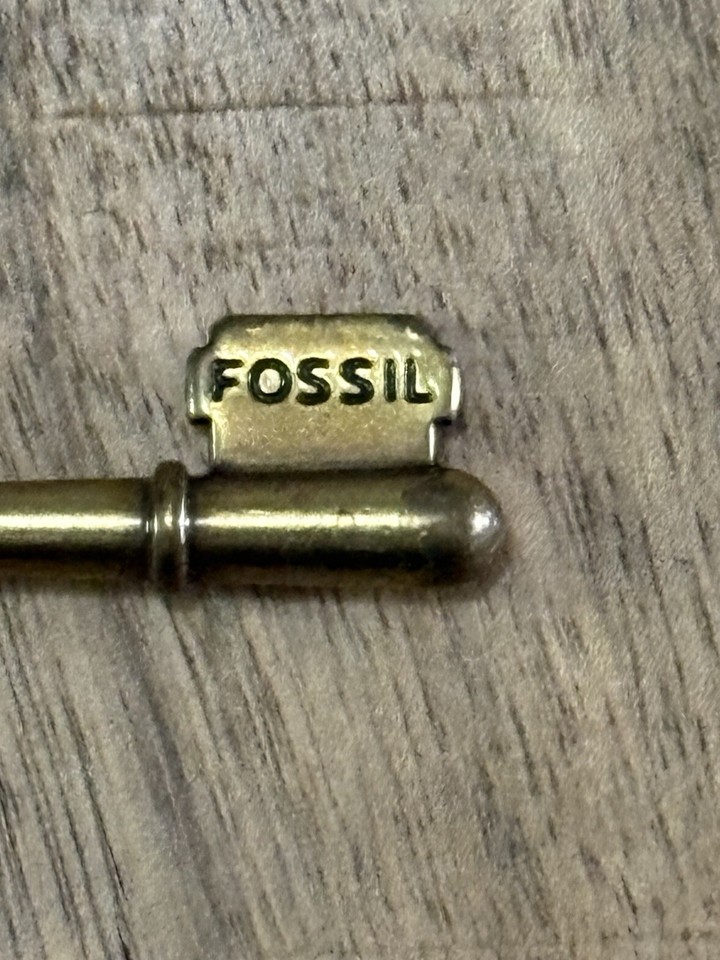 Vintage Fossil Brass Skeleton Key Bag Charm Replacement - Leather Strap ...