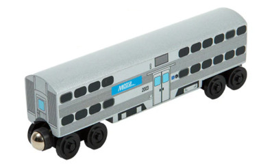 Wooden Whittle Shortline Railroad METRA Bi-Level Passenger Coach Car ...
