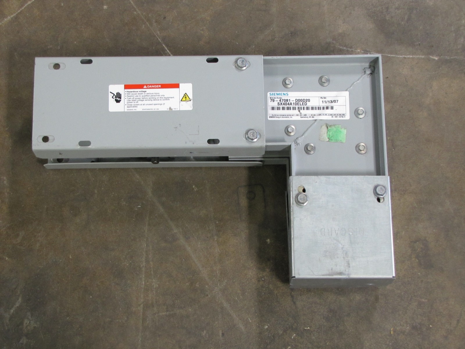 SIEMENS SX404A10ELED 79-47081-D00D20 400A 400 A AMP 600V 4W ELBOW ...