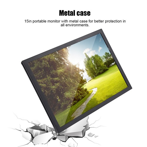 15in 1024x768 HD Full Metal Industrial Monitor /VGA/AV/BNC/USB G15 DOB ...