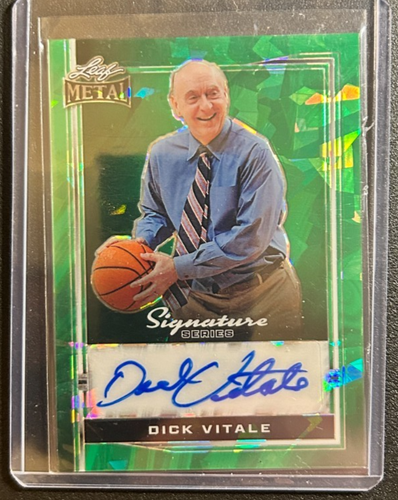 Dick Vitale AUTO #ed 1/1 Leaf Metal Cracked Ice 2024 Autograph ...