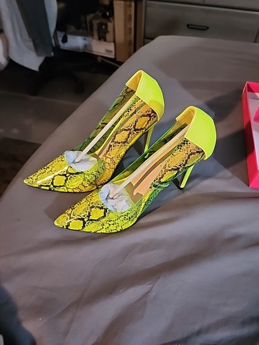 Shoedazzle Neon Yellow Lula Stiletto Heel Size 8.5 | eBay