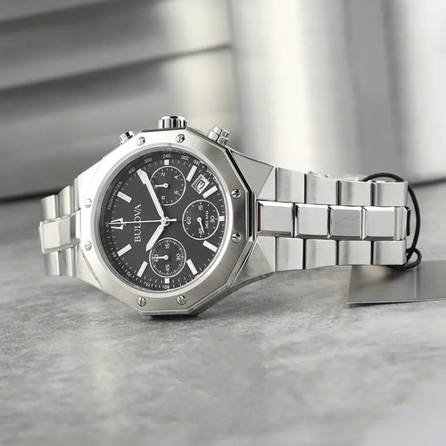 Montre Hommes Bulova Octagon Precisionist Chrono Quartz Cadran Noir ...