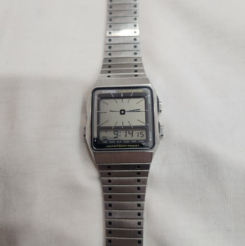 Vintage Casio AE-90W Chronograph LCD Digital Hands Original Bracelet | eBay