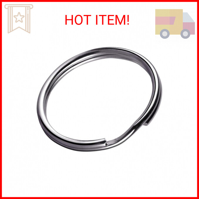 KINGFOREST 100PCS Key Rings 1 Inch, Key Rings Metal Keychain Rings ...