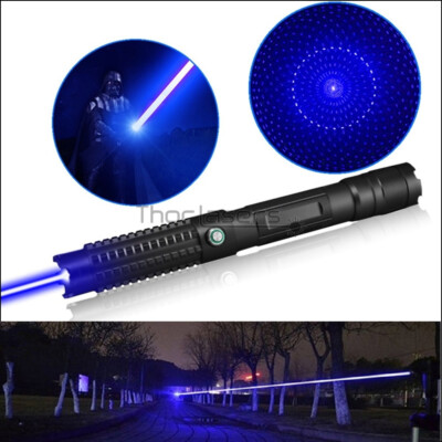Adjustable Focus Blue Laser Pointers Visible Beam Light Batteries ...