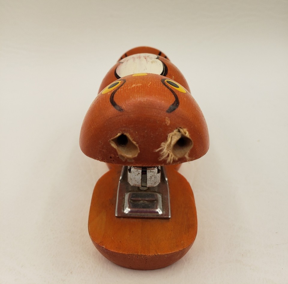 Vintage Owl Stapler Wood Novelty from Japan Herman Pecker Desk Decor ...