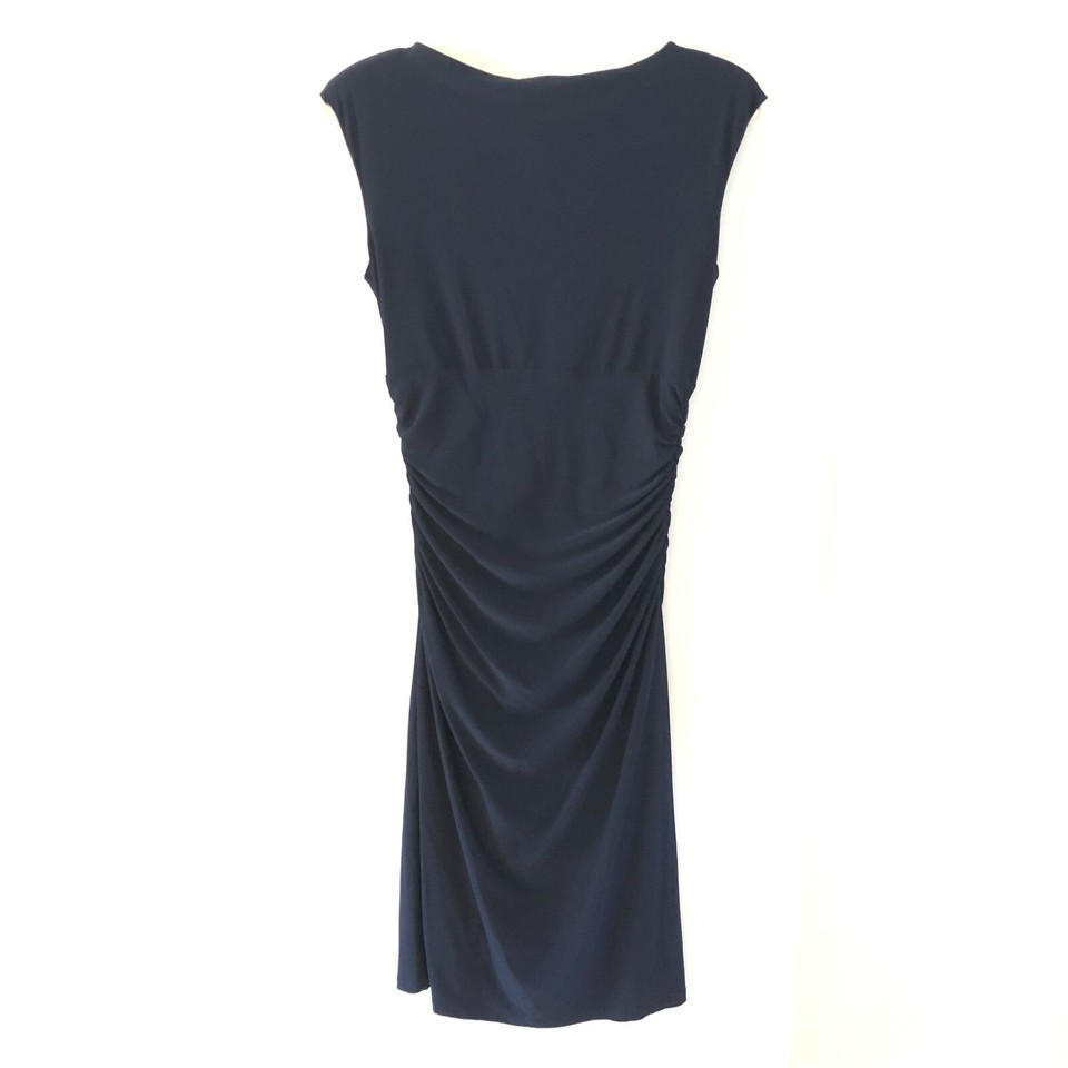 Ralph Lauren Women Navy Blue Body cone Dress Size 8 Stretch Sleeveless ...