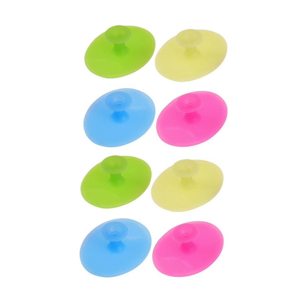 8 Pcs Facial Scrubber Face Wash Silicone Cleaning Pad Massager ...