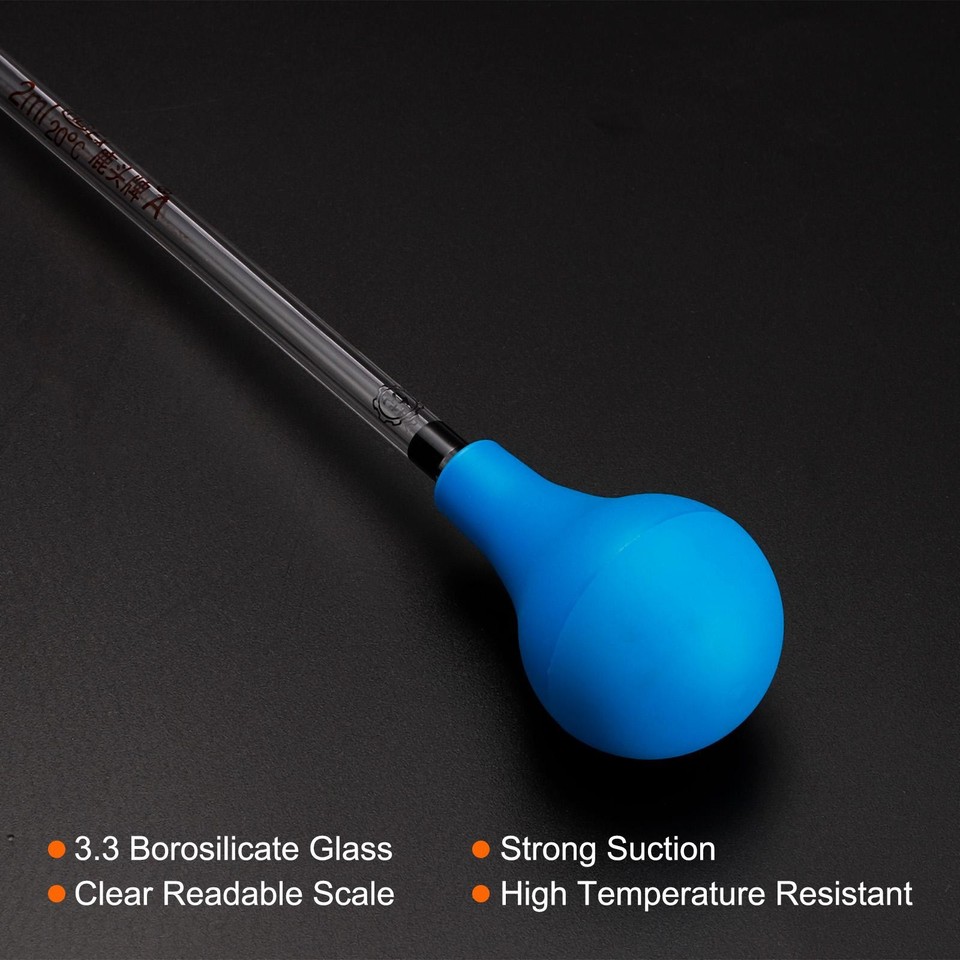 Graduated Dropper Pipettes Kit, 2ml Pipette with Rubber Cap, Clear ...