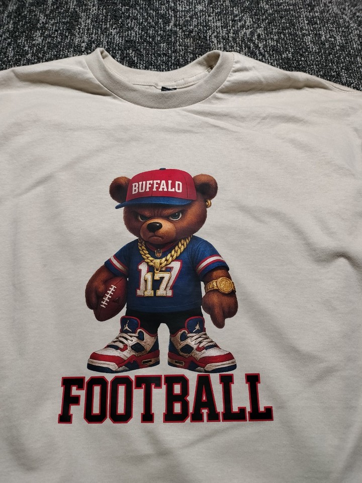 Buffalo Football Light Khaki Sand color Bills 100% cotton T-shirt size ...