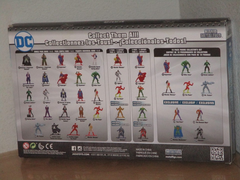 Jada DC Comics 20 Different Piece Set Wave 1 Nano Metalfigs Metal Mini ...