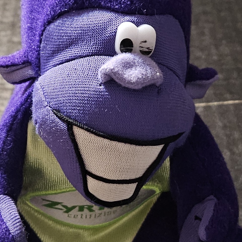 Vtg Zyrtec Purple Gorilla Ape Plush Pharmaceutical Advertising Pfizer ...