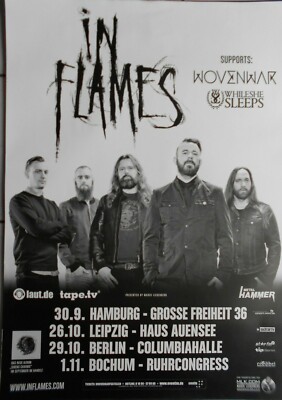 IN FLAMES 2014 TOUR - orig. Concert Poster - Konzert Plakat - DIN A1 ...