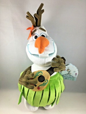 Disney Store Frozen OLAF the Snowman Plush 13" with Hawaii Aloha Hula ...