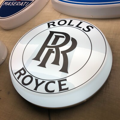 ROLLS ROYCE illuminated wall sign led light box sign man cave home ...