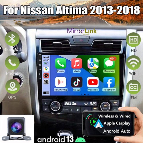 10 inch For Nissan Altima 2013-2018 Carplay Android 12 Car Stereo Radio ...