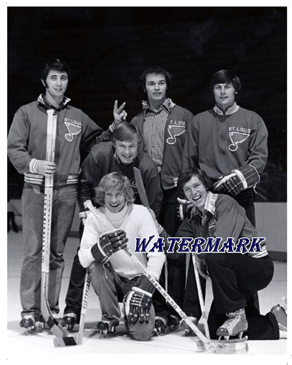 NHL 1970's St.Louis Blues Phil Roberto Garry Unger & Mates 8 X 10 Photo ...