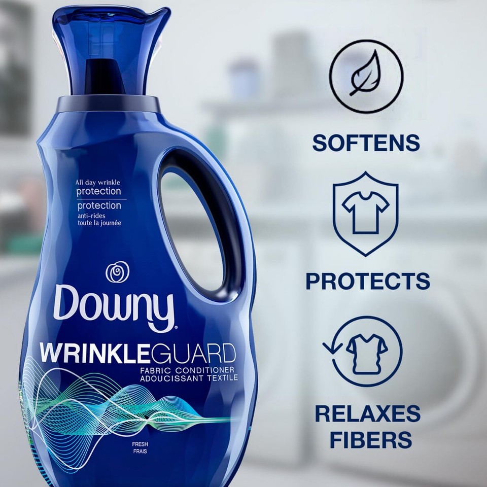 Downy WrinkleGuard Liquid Fabric Softener Pack of 2 48 Fl Oz Anti ...