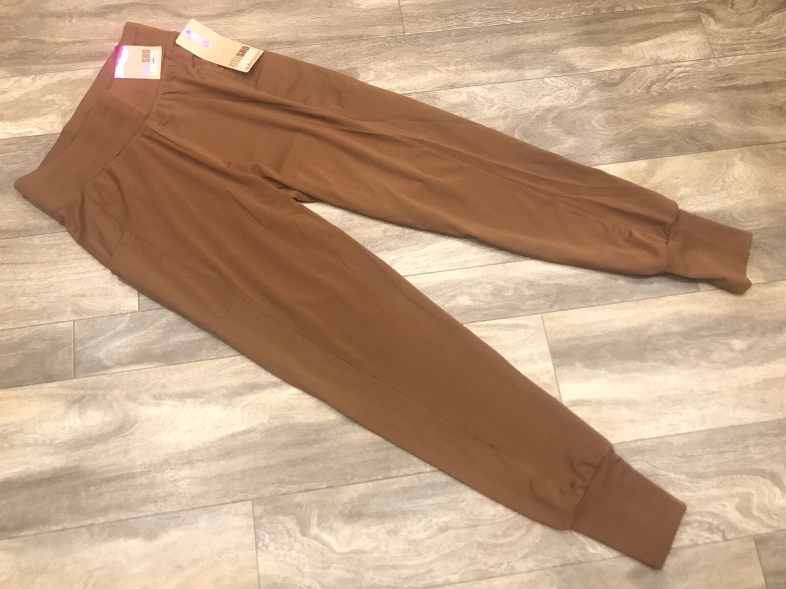NEW Women’s Size S ShoSho Brown Silky Lounge/Jogger Pants W/Pockets ...