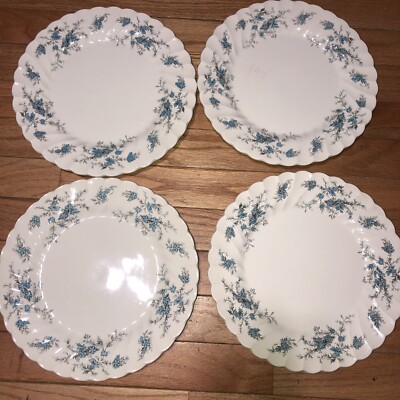 Myott “Forget Me Not” Fine Staffordshire Ware lot 4 Dinner plates M970 ...