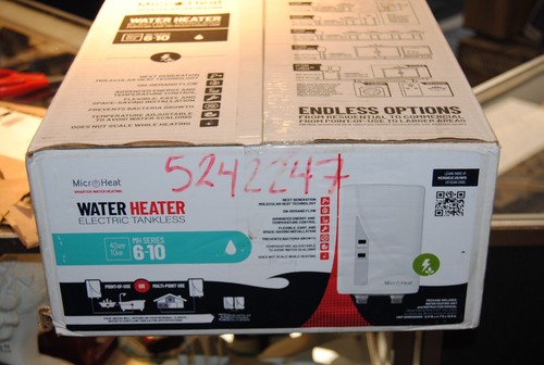 Micro-Heat MH SERIES 6-10 Smart Tankless Electric Water Heater 240V 40A ...