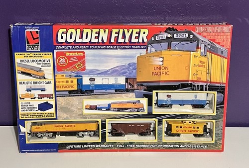 Life-Like Trains Golden Flyer Santa Fe HO Scale Train Set NO. 21428 NIB ...