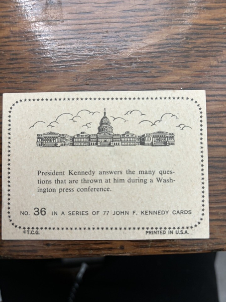 1964 Topps The Story of John F Kennedy John F Kennedy #36 3p9 | eBay