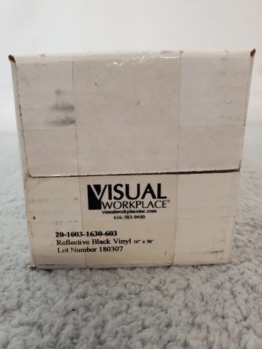 Visual Workplace Reflective Black Vinyl 16"X30’ 20-1600-1650-603 | eBay