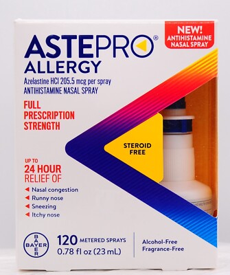 Astepro Allergy Antihistamine Nasal Spray 24 Hour 205.5mcg 120 Sprays ...