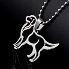 NEW Stainless Steel Golden Retriever Outline Pet Dog Charm Pendant ...