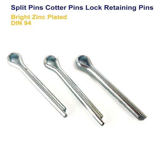 3.2mm x 50mm SPLIT PINS STRAIGHT COTTER LOCK RETAINING PINS BRIGHT ZINC ...