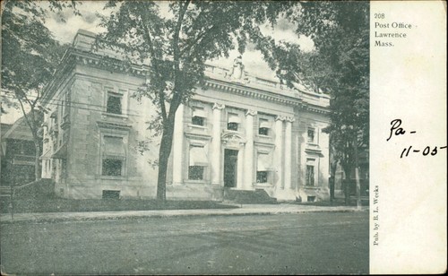 Lawrence Massachusetts Post Office c1905 UDB unused vintage postcard | eBay