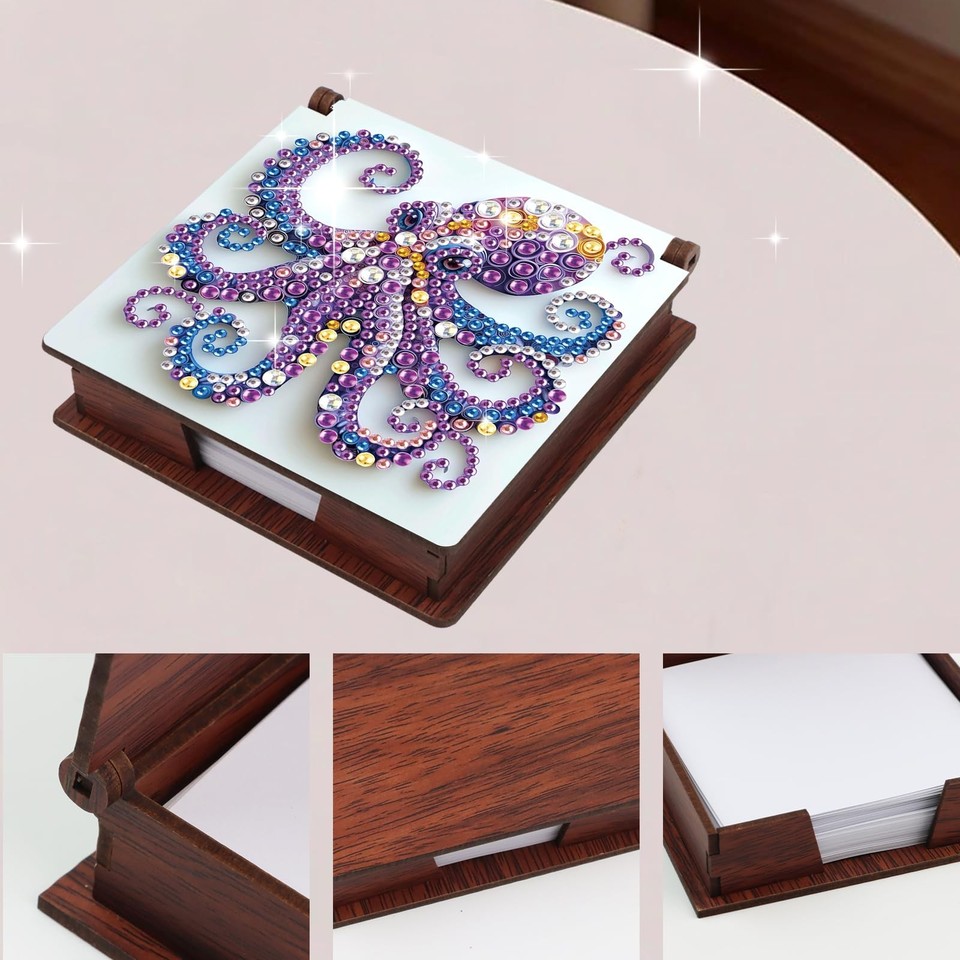 Diamond Painting Note Box Octopus Diamond Art Notecard Box Gem Art ...