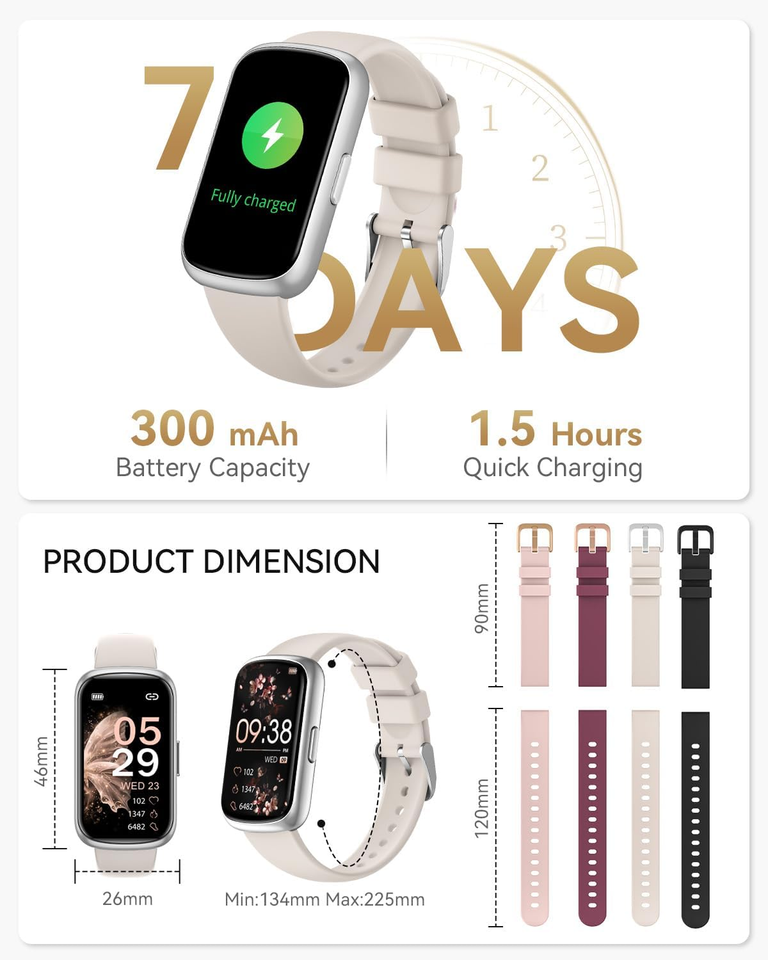 Fitness Activity Tracker Watch for Heart Rate Monitor Pedometer for ...