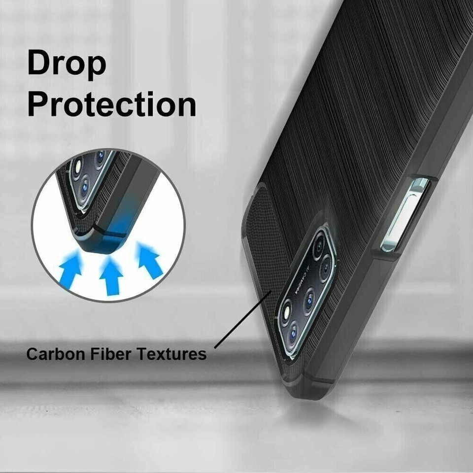 For SAMSUNG GALAXY A51 5G CARBON FIBER SHOCKPROOF CASE HEAVY DUTY PHONE COVER | eBay