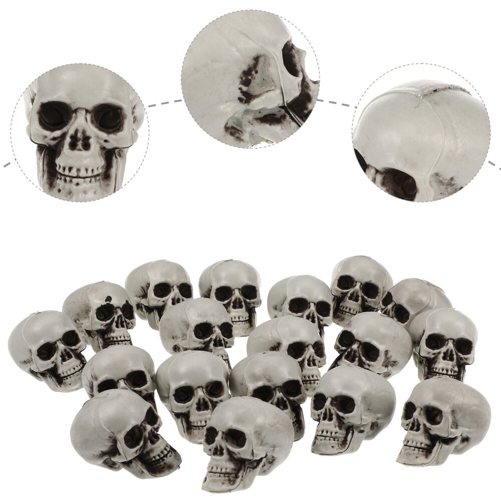 Mini Skulls 18 Pcs Halloween Plastic Realistic Human Skeleton ...