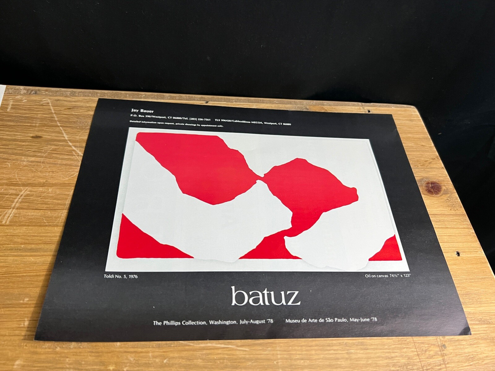 1978 VINTAGE 8.5X11 PRINT AD FOR JAY BAUER BATUZ ART GALLERY PHILLIPS ...