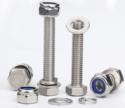 M3 SUS304 Steel External Hexagonal Screw Locking Nut Washer Combination ...