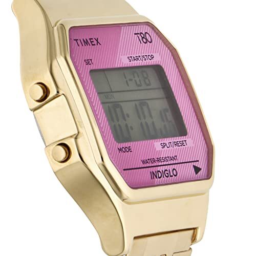 [TIMEX] Watch Timex 80 Pink Dial Brass Acrylic Quartz Digital 30MM ...