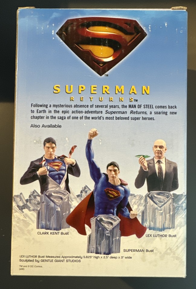 DC Direct Superman Returns Lex Luthor Bust Figure Holding Kryptonite | eBay