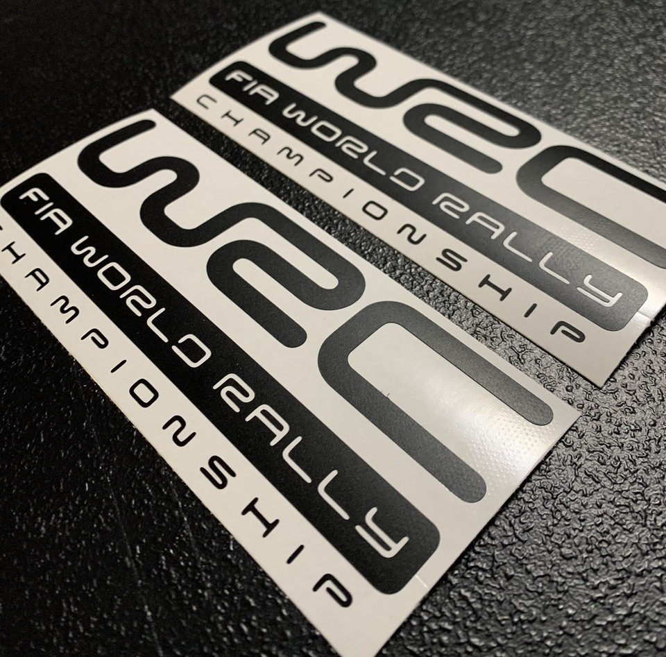 NEW BLACK/WHITE WRC FIA World Rally Championship vinyl Decal Sticker ...